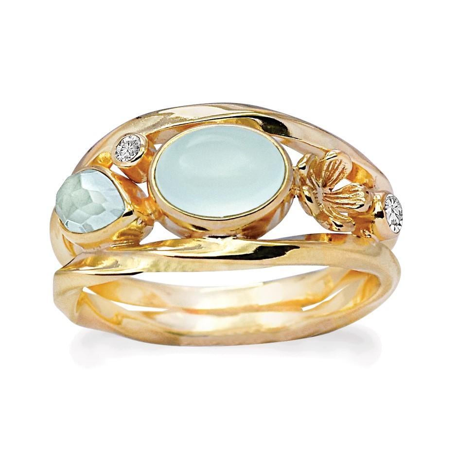 Rabinovich - Ring forgyldt med sten - Forest Lake